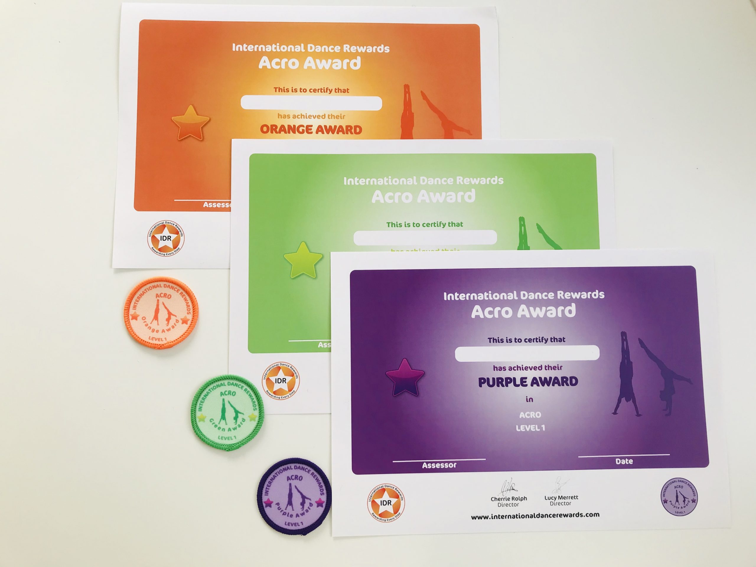International Dance Rewards | Badges and Certificates